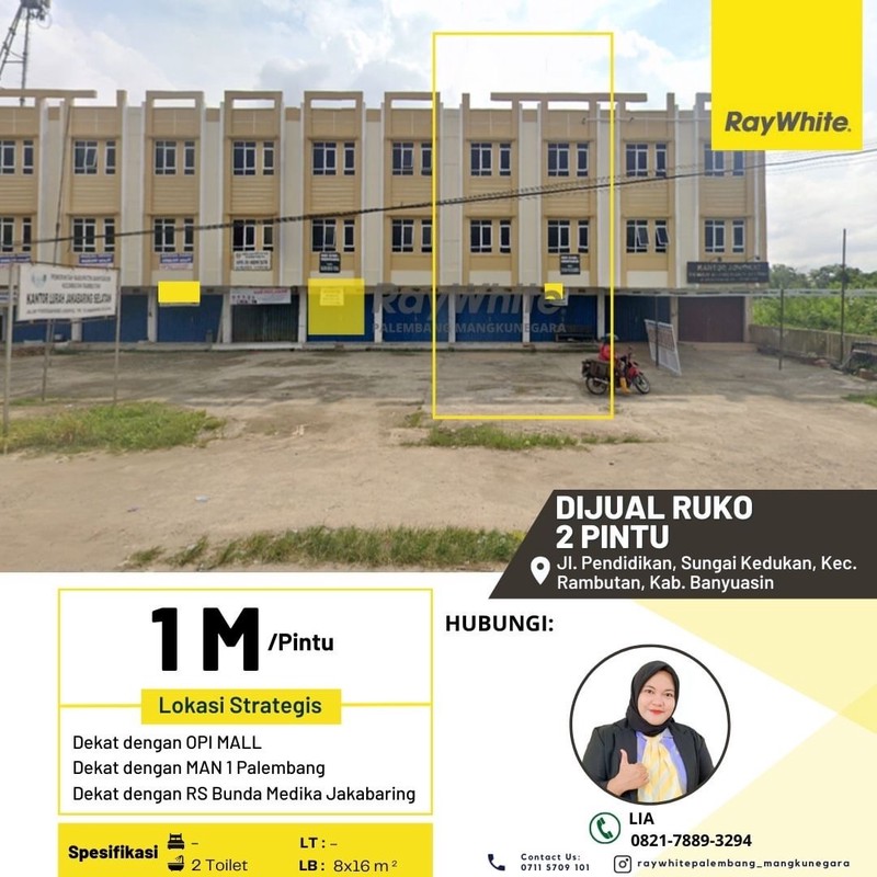 Dijual RUKO MURAH PALEMBANG COCOK UNTUK BISNIS
